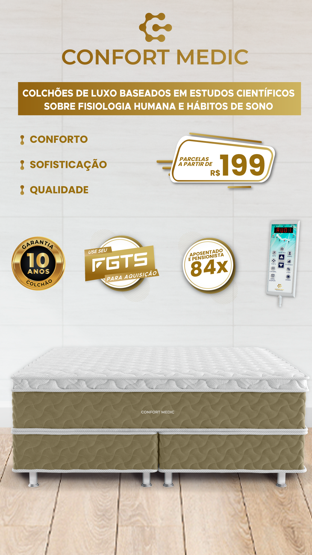 Confort Medic - Colchão com terapias para a saúde